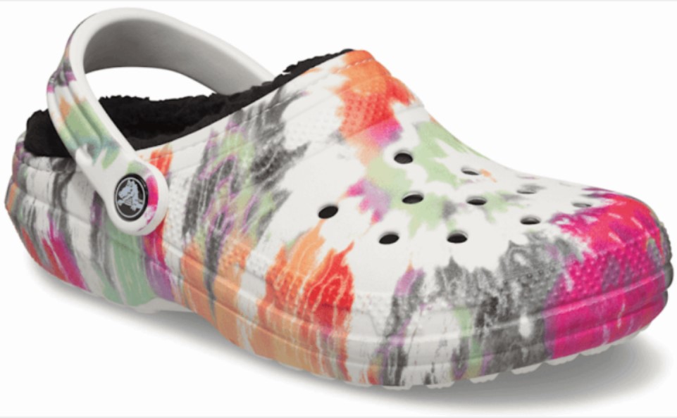 ᐈ Crocs Classic Lined Tie Dye Clog Black Multi теплые кроксы унисекс ...