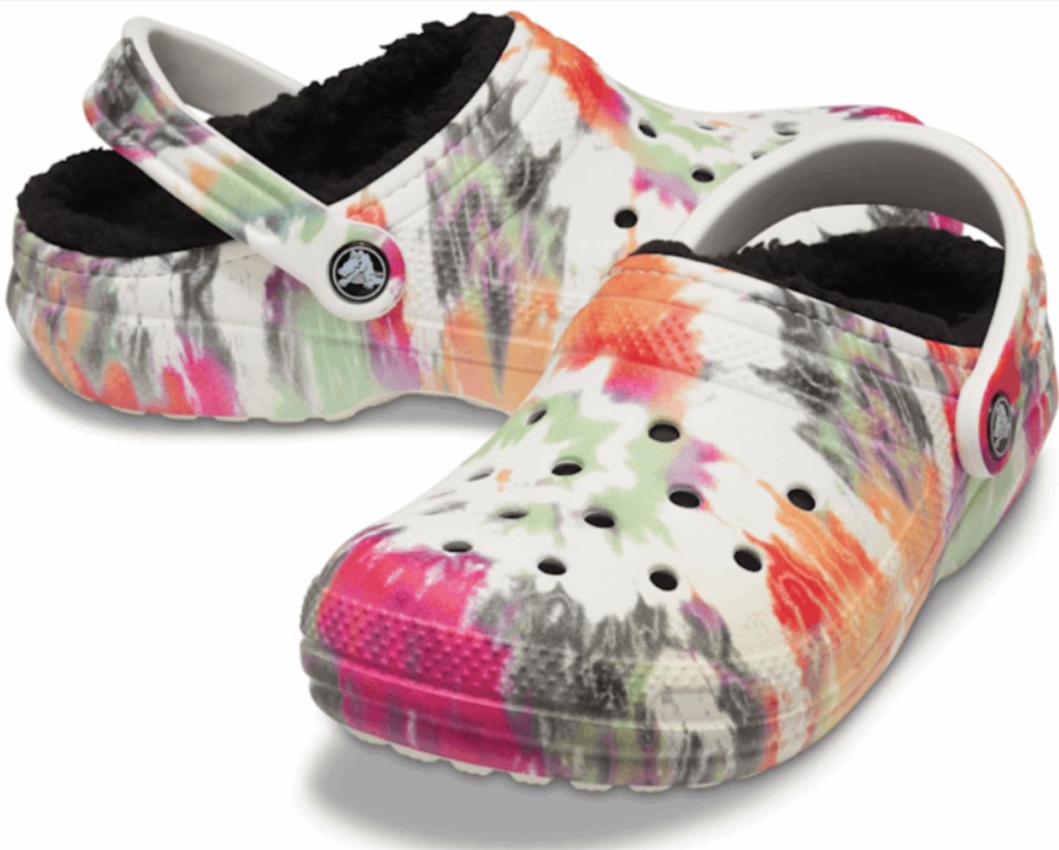 ᐈ Crocs Classic Lined Tie Dye Clog Black Multi теплые кроксы унисекс ...