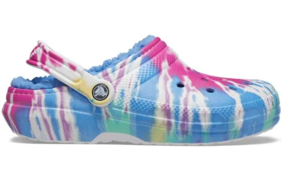 ᐈ Crocs Classic Lined Tie Dye Clog Powder Blue / Multi Теплые кроксы ...