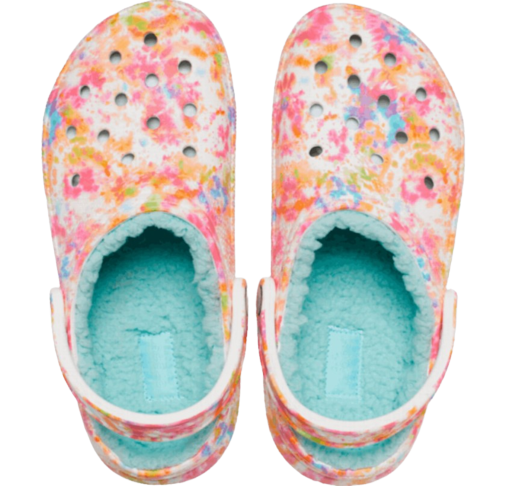 ᐈ Crocs Classic Lined Tie Dye Clog Orange Zing Multi теплые кроксы ...