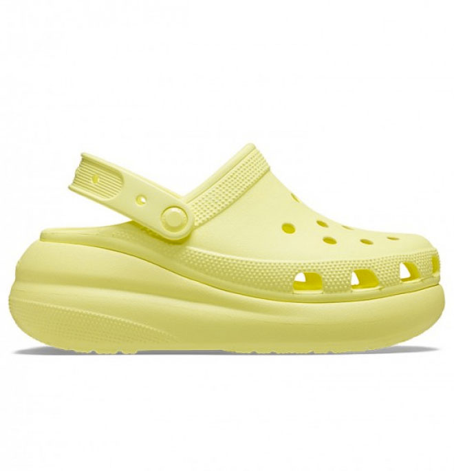 Купить Crocs Classic Crush Clog Sulphur – жёлтые женские Crocs на ...