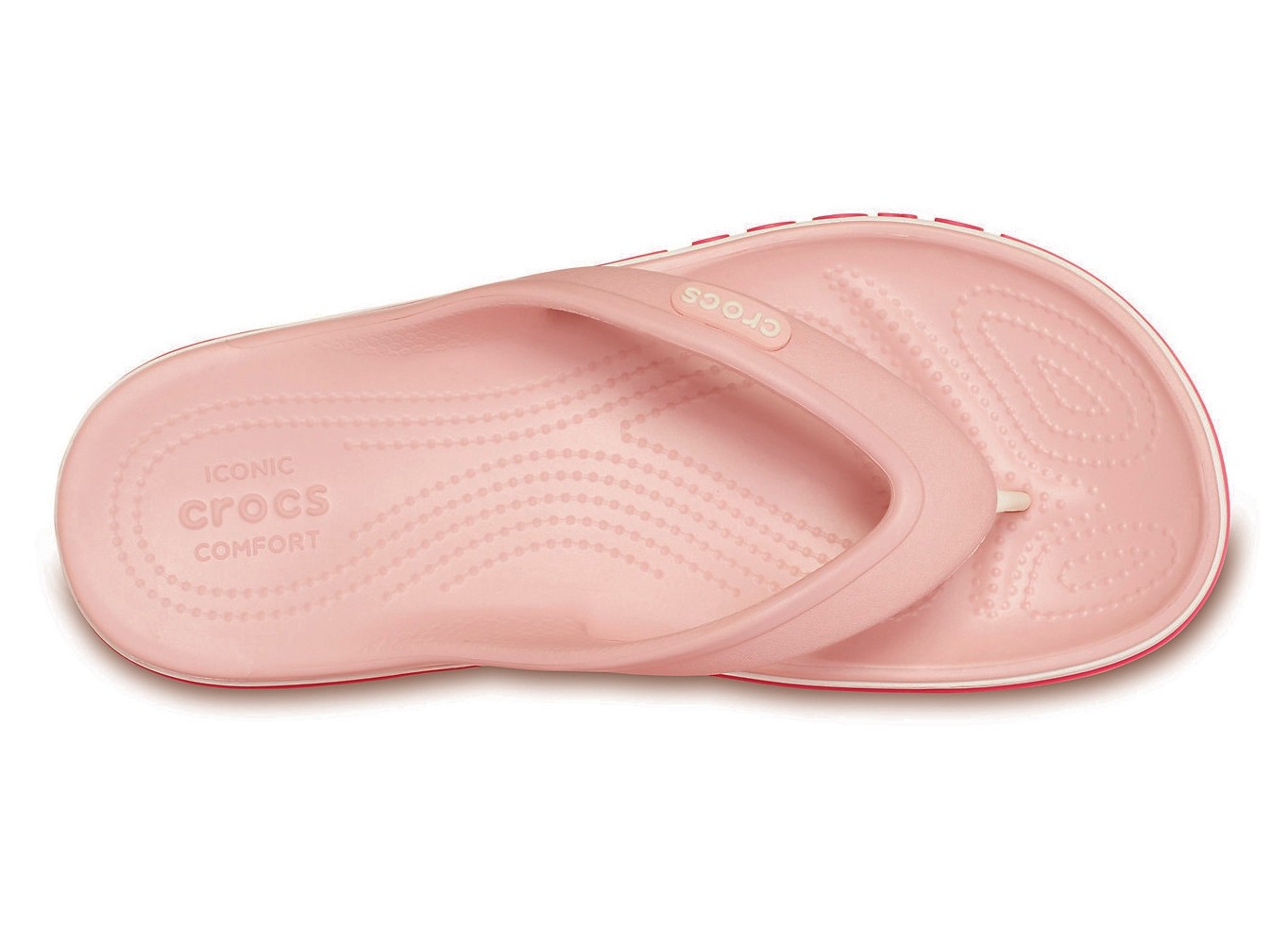 шлёпки Crocs Bayaband Flip розово-пудровые – женские оригинальные ...