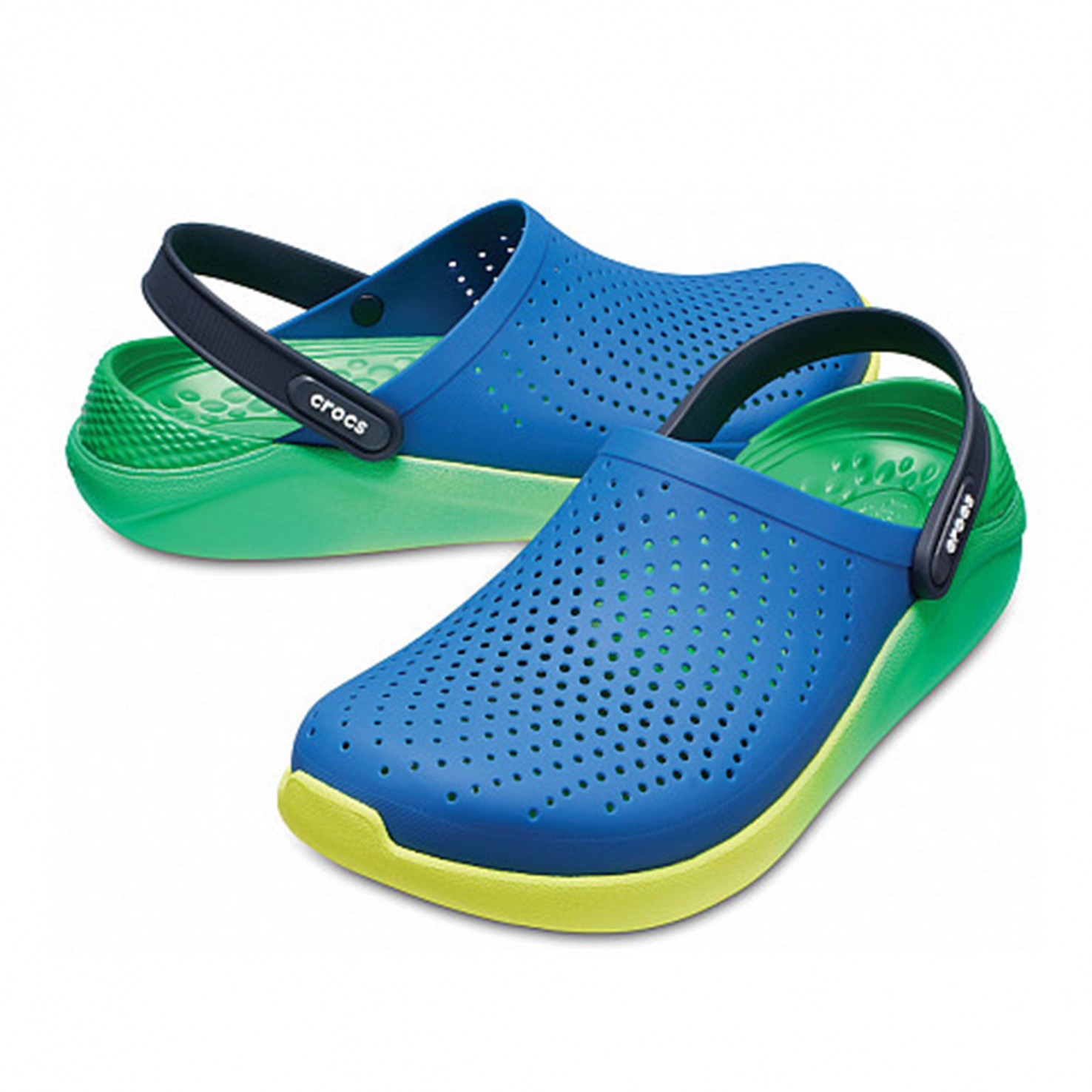ᐈ Кроксы сине-зеленые Crocs LiteRide Graphic Clog оригинальные Сабо ...