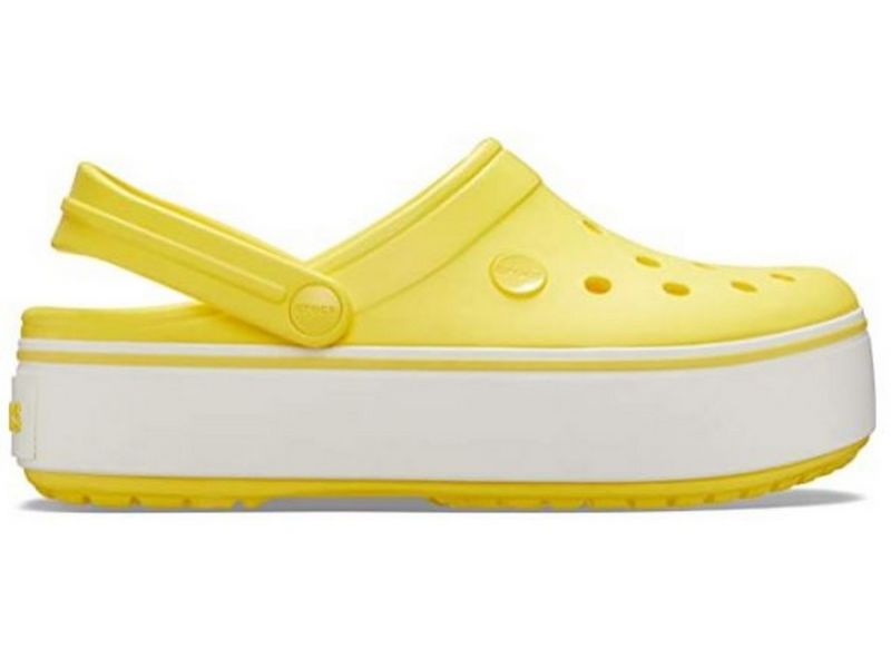 ᐈ Crocs Crocband Platform Clog желтые Кроксы на платформе женские ...